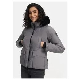 Winterjacke Marikoo "Morinaa", Damen, Gr. S, grau, Obermaterial: 100% Polyester; Innenseite: 100% Polyester; Futter: 100% Polyester; Wattierung: 100% Polyester, Jacken Winterjacke, mit gro&szlig;er Kapuze
