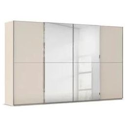 Schwebet&uuml;renschrank Rauch "Kleiderschrank Schrank Garderobe Schlafzimmerschrank SCALE-DUO", beige (champagner, glas champagner, griffleisten chrom), B:360cm H:223cm T:68cm, Holzwerkstoff, Schr&auml;nke, Schwebet&uuml;renschrank, edle zweigeteilte T&uuml;ren Spiegel/Glas-Mix 3 Zierleisten MADE IN GERMANY