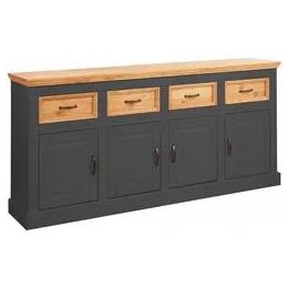 Sideboard OTTO HOME "Selma", schwarz (anth, gebeizt), B:192cm H:87cm T:38cm, Sideboards, Sideboard, Kommode mit 4 T&uuml;ren und 4 Schubk&auml;sten