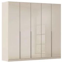 Dreht&uuml;renschrank OTTO HOME "Kleiderschrank Kleiderschr&auml;nke Schrank Garderobe AGORDO mit Glasfront", beige (beige, glas beige (champagner)), B:226cm H:229cm T:54cm, Holzwerkstoff, Schr&auml;nke, Dreht&uuml;renschrank, durchdachte Innenausstattung, in 8 Breiten und 2 H&ouml;hen MADE IN GERMANY