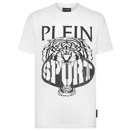 T-Shirt Plein Sport "Tiger", Jungen, Gr. XL, schwarz-wei&szlig; (0102, wei&szlig;, schwarz), Obermaterial: 100% Baumwolle, Shirts T-Shirt