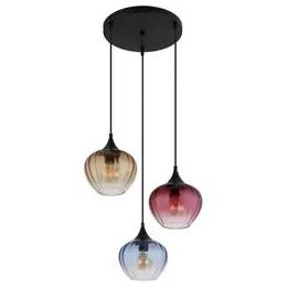 Globo LIGHTING Pendelleuchte "SANDER", schwarz (schwarz matt), 1 Stk., Leuchten, Gl&auml;ser, H&auml;ngelampe, Wohnzimmer, Esstisch, Pendelleuchte