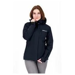 Winterjacke DEPROC ACTIVE "MONTREAL WOMEN", Damen, Gr. 46 (L), blau (schwarz navy), 96% Polyester; 4% Elastan, Windstopperb&uuml;ndchen mit Daumenl&ouml;chern,mit Schneefang,mit verstellbarem Klettverschluss, Jacken Winterjacke, auch in Gro&szlig;en Gr&ouml;&szlig;en erh&auml;ltlich