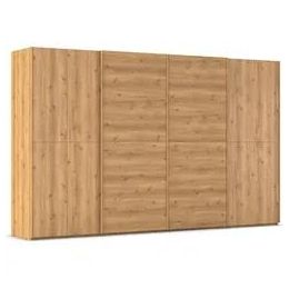 Schwebet&uuml;renschrank Rauch "Kleiderschrank Schrank Garderobe Schlafzimmerschrank SCALE-WOOD", braun (asteiche massiv, griffleisten asteiche), B:360cm H:223cm T:68cm, Holz teilmassiv, Schr&auml;nke, Schwebet&uuml;renschrank, senkrecht geteilte T&uuml;ren in robuster massiver Asteiche MADE IN GERMANY