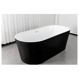 Badewanne Sanotechnik "RENO", schwarz, B:75cm H:58cm L:170cm, Acryl, Badewannen, 170x75x58cm, aus Acryl
