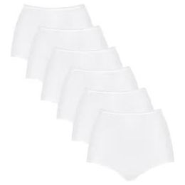 Slip Sloggi "Slip 6er Pack", Damen, Gr. 38, wei&szlig;, Obermaterial: 88% Polyamid PA. 12% Elasthan EL., Unterhosen Slip