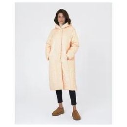 Steppmantel FRESHLIONS "Eva", Damen, Gr. S, beige, 100% Polyester, kariert, unifarben, normal, M&auml;ntel Steppmantel, im schimmernden Design