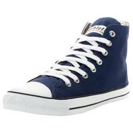 Sneaker Ethletic "White Cap Hi Cut", Damen, Gr. 40, blau (ocean blau just wei&szlig;), Obermaterial: 100% Baumwolle; Futter: 100% Baumwolle; Decksohle: 100% Baumwolle; Sohle: 100% Naturkautschuk, Schuhe Sneakerboots Canvassneaker Sneaker high, Keine Angabe