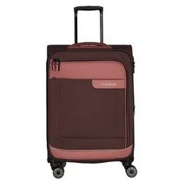 Weichgep&auml;ck-Trolley Travelite "VIIA, verschiedene Gr&ouml;&szlig;en und Farben", Gr. B/H/T: 44cm x 67cm x 29cm 70 l, rosa (fr&uuml;hlingsrose), Polyester, mehrfarbig, Koffer, Reisegep&auml;ck Trolley Koffer Weichgep&auml;ck TSA Schloss