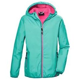 Funktionsjacke Killtec "KOS 138 GRLS JCKT", M&auml;dchen, Gr. 128, blau (aquablau), Obermaterial: 100% Polyester;Futter: 100% Polyester, Jacken Funktionsjacke, Kinderjacke: wasserdicht, reflektierend, elastisch