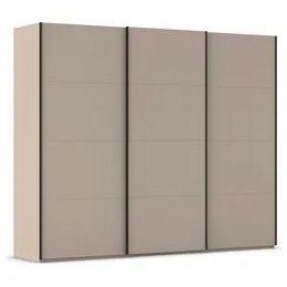Schwebet&uuml;renschrank Rauch "Kleiderschrank Schrank Garderobe Schlafzimmerschrank SCALE-FYRA", grau (fango, griffleisten schwarz), B:271cm H:223cm T:68cm, Holzwerkstoff, Schr&auml;nke, Schwebet&uuml;renschrank, edle viergeteilte T&uuml;ren viele Farben und Griff-Farben MADE IN GERMANY