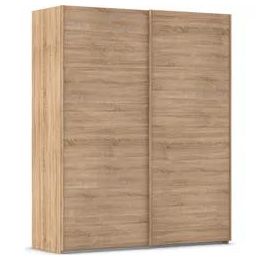 Schwebet&uuml;renschrank Rauch "Kleiderschrank Schrank Garderobe Schlafzimmerschrank EVELYN", braun (eiche sonoma), B:181cm H:223cm T:68cm, Holzwerkstoff, Schr&auml;nke, Schwebet&uuml;renschrank, in elegantem Stil, in 5 Breiten, Griffe in Korpusfarbe MADE IN GERMANY