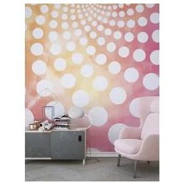 Fototapete Komar "Komar Vlies Fototapete - Fibonacci Sunset - Gr&ouml;&szlig;e 250 x 250 cm", lila (modern), H:0,64m L:2,5m, Vlies, Tapeten