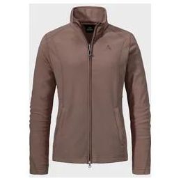 Sch&ouml;ffel Fleecejacke SCH&Ouml;FFEL "Fleece Jacket Leona3", Damen, Gr. 38, lila (3905, braun), Oberstoff: 100% Polyester, regular fit, hoch geschlossener Ausschnitt, Jacken Fleecejacke