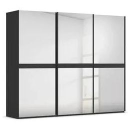 Schwebet&uuml;renschrank Rauch "Kleiderschrank Schrank Garderobe Schlafzimmerschrank SCALE-LINE", schwarz, B:271cm H:223cm T:68cm, Holzwerkstoff, Schr&auml;nke, Schwebet&uuml;renschrank, edle Optik mit Bauchbinde in Korpusfarbe Spiegelfront MADE IN GERMANY