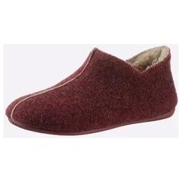 Hausschuh THIES, Damen, Gr. 40, rot (bordeaux), Filz, Schuhe Hausschuh