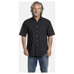 Kurzarmhemd Jan Vanderstorm "Hemd JORMA", Herren, Gr. XL, weit, schwarz, Obermaterial: 67% Baumwolle CO. 30% Polyester COOLMAX PES(Coolmax). 3% Elasthan EL., Hemden