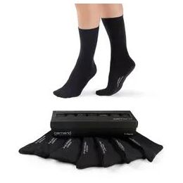 Socken Camano "comfort", Herren, Gr. 39-42, schwarz, Baumwolle, Elasthan, Polyamid, unifarben, normal, Socken Socken, in langer Form, mit Geschenkbox