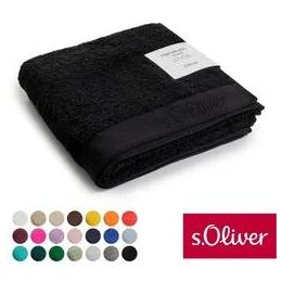 Handtuch s.Oliver "s.Oliver, Premium Qualit&auml;t, 600 gr/m2, auch als Sets erh&auml;ltlich", schwarz, B:50cm L:100cm, Walkfrottier, Baumwolle, Handt&uuml;cher, gro&szlig;e Farbauswahl, auch als Duschtuch, Waschhandschuh, G&auml;stetuch