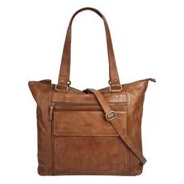 SPIKES & SPARROW Shopper SPIKES & SPARROW, Damen, Gr. B/H/T: 39cm x 14cm onesize, braun (cognac), Leder, Taschen Shopper, echt Leder