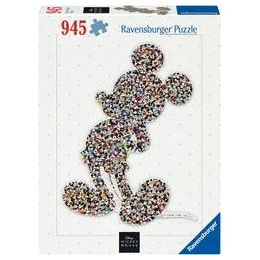 Konturenpuzzle Ravensburger "Shaped Mickey", bunt, Puzzles, KinderB:75cm H:100cm, Pappe, Made in Germany, B:75cm H:100cm