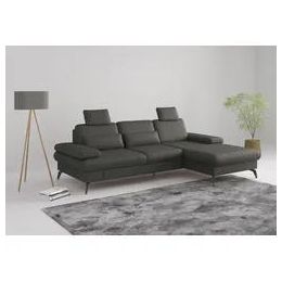 Sit & More Ecksofa SIT & MORE "Morris L-Form, inkl. Sitztiefenverstellung", grau (anthrazit), B:275cm H:82cm T:171cm, Sofas, Ecksofa, wahlweise mit Armteilverstellung, Schlaffunktion & Bettkasten