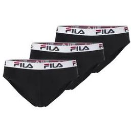 Slip Fila "JUNIOR BOY BRIEF", Jungen, Gr. 134/140, schwarz, Obermaterial: 95% Baumwolle, 5% Elasthan, unifarben, k&ouml;rpernah, Unterhosen Slip, elastischer Bund mit Logo-Schriftzug