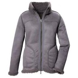 Wendejacke "GW 62 WMN JCKT", Damen, Gr. 48, grau (stein), Obermaterial: 100% Polyester, G.I.G.A. DX BY KILLTEC, Jacken, Wendbare Damenjacke in Wildlederoptik, warm, mit 4 Taschen