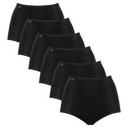 Slip Sloggi "Slip 6er Pack", Damen, Gr. 40, schwarz, Obermaterial: 88% Polyamid PA. 12% Elasthan EL., Unterhosen Slip