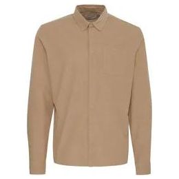 Langarmhemd Blend "Langarmhemd BHShirt", Herren, Gr. XXL, N-Gr, beige (cornstalk), Obermaterial: 100% Baumwolle CO., Hemden