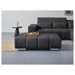 Hockerbank COTTA "Orion", schwarz, B:134cm H:42cm T:70cm, 100% Polyester, Hocker