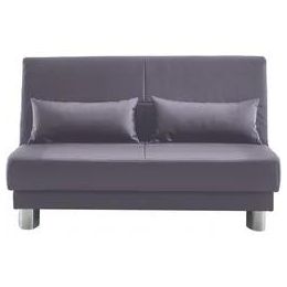 Schlafsofa Home Affaire "Gina", braun (schlamm), B:160cm H:86cm T:195cm, 100% PU, Sofas, Schlafsofa, mit einem Handgriff vom Sofa zum Bett