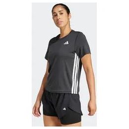T-Shirt Adidas PERFORMANCE "WE 3S CREW TEE", Damen, Gr. L, schwarz-wei&szlig; (schwarz, wei&szlig;), Obermaterial: 93% Polyester, 7% Elasthan, Rundhals, Shirts T-Shirt