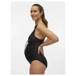 Umstandsbadeanzug MAMALICIOUS "MLNEWRUSSEL SWIMSUIT 2F A. NOOS", Damen, Gr. XS (34), N-Gr, schwarz, Elasthan, Polyester, unifarben, Badeanz&uuml;ge