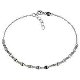 Fu&szlig;kette Vivance "925 Silber rhodiniert glanz", wei&szlig;, Fu&szlig;ketten, Damen, 23+2cm, Silber 925 (Sterlingsilber), gl&auml;nzend