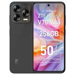 ZTE Smartphone "Blade V70 Vita", Energieeffizienz: C (A-G), grau (stone gray), 256 GB, Mobiltelefone