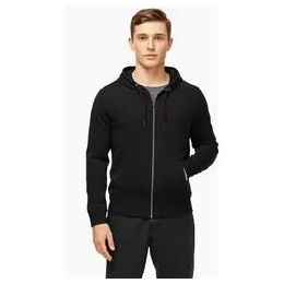 Kapuzensweatjacke INDICODE "INPonto", Herren, Gr. XL, schwarz, Sweatware, Obermaterial: 60% Baumwolle, 40% Polyester, unifarben, regular fit normal, ohne Ausschnitt, Rippb&uuml;ndchen, Sweatjacken
