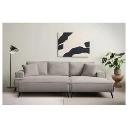 Sitzgruppe Home Affaire "TVINNU, Polsterecke L-Form, Schlaffunktion, mit Hocker", braun (hellbraun), B:275cm H:83cm T:173cm, Sitzm&ouml;bel-Sets, Set, stellbar zum Schlafsofa (Krokodilverbinder)