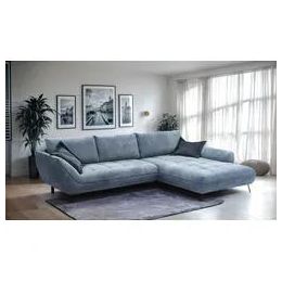 Ecksofa exxpo - SOFA FASHION "Biarritz modern und elegantes Mega Sofa mit tollem Sitzkomfort, L-Form", blau (sky, night blau), B:324cm H:92cm T:203cm, Sofas, Ecksofa, XXL&ndash; Longchair Ecke in hochwertiger Verarbeitung, Stellma&szlig;e 324x203 cm