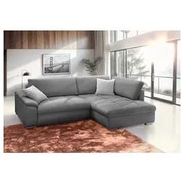 Ecksofa exxpo - SOFA FASHION "Casa Grande inkl. Bettfunktion & Bettkasten, bequem", grau (grau, warm grau), B:268cm H:90cm T:178cm, Sofas, Ecksofa, Breite 268cm, L-Form, guter Sitzkomfort, gro&szlig;e Liegefl&auml;che