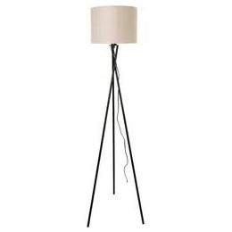 OTTO HOME Stehlampe "Avveline", schwarz (schwarz beige), 1, &Oslash; 36cm H: 156cm, 1 Stk., Leuchten, Stehlampe mit standfestem Dreibein, Stehlampe