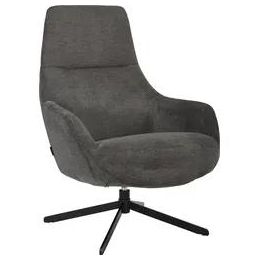 Drehsessel OTTO HOME "CLARINDA moderner Ohrensessel drehbar, TV-Sessel, Relaxsessel", grau (anthrazit), B:76cm H:100cm T:81cm, metal frame, plywood, foam, fabric, metal base, Sessel, Drehsessel, 360-Grad drehbar, robustes Metallgestell