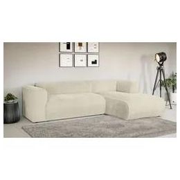 Ecksofa Home Affaire "GENTON L-Form (257 cm), zeitlos & stilvolles Design", beige (creme), B:257cm H:78cm T:161cm, 100% Polyester, Sofas, Ecksofa, Aufwendig gepolstert, in Cord, Chenille und Struktur