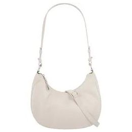 Umh&auml;ngetasche Bruno Banani, Damen, Gr. B/H/T: 28cm x 24cm x 9cm onesize, beige, Leder, leicht gl&auml;nzend, unifarben, Taschen Umh&auml;ngetasche, echt Leder