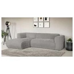 Ecksofa Home Affaire "GENTON L-Form (257 cm), zeitlos & stilvolles Design", grau (hellgrau), B:257cm H:78cm T:161cm, 100% Polyester, Sofas, Ecksofa, Aufwendig gepolstert, in Cord, Chenille und Struktur