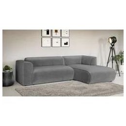 Ecksofa Home Affaire "GENTON L-Form (257 cm), zeitlos & stilvolles Design", grau, B:257cm H:78cm T:161cm, 100% Polyester, Sofas, Ecksofa, Aufwendig gepolstert, in Cord, Chenille und Struktur