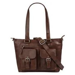 SPIKES & SPARROW Shopper SPIKES & SPARROW, Damen, Gr. B/H/T: 39cm x 26cm x 10cm onesize, braun (cognac), Leder, Taschen Shopper, echt Leder