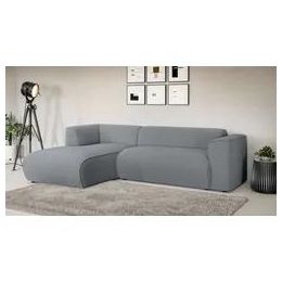 Ecksofa Home Affaire "GENTON L-Form (257 cm), zeitlos & stilvolles Design", grau, B:257cm H:78cm T:161cm, 100% Polyester, Sofas, Ecksofa, Aufwendig gepolstert, in Cord, Chenille und Struktur