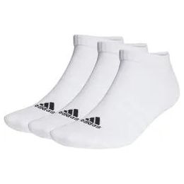 Sneakersocken Adidas ORIGINALS "Socken Cushioned Low-Cut 3er Pack", Herren, Gr. 46-48, wei&szlig;, Obermaterial: 62% Baumwolle CO. 36% Polyester PES. 1% Elasthan EL. 1% Nylon NY., Socken Sneakersocken