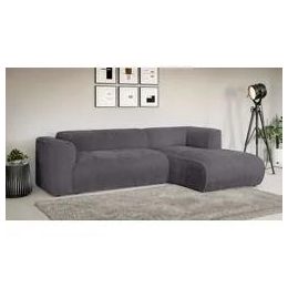 Ecksofa Home Affaire "GENTON L-Form (257 cm), zeitlos & stilvolles Design", grau (dunkelgrau), B:257cm H:78cm T:161cm, 100% Polyester, Sofas, Ecksofa, Aufwendig gepolstert, in Cord, Chenille und Struktur